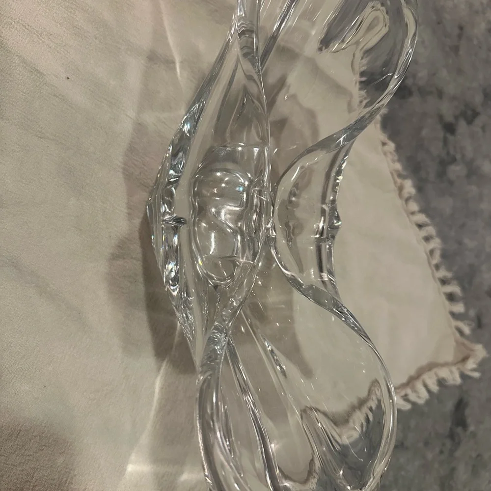 Accents | Midcentury Modern Crystal Glass Centerpiece Console Bowl ...